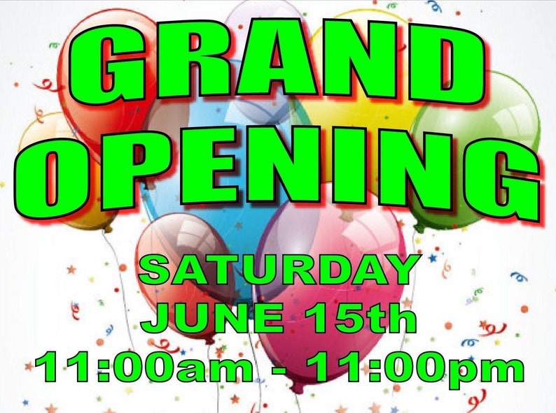 Custom Grand Opening Vinyl Banner for Business and Shop Owners - Etsy