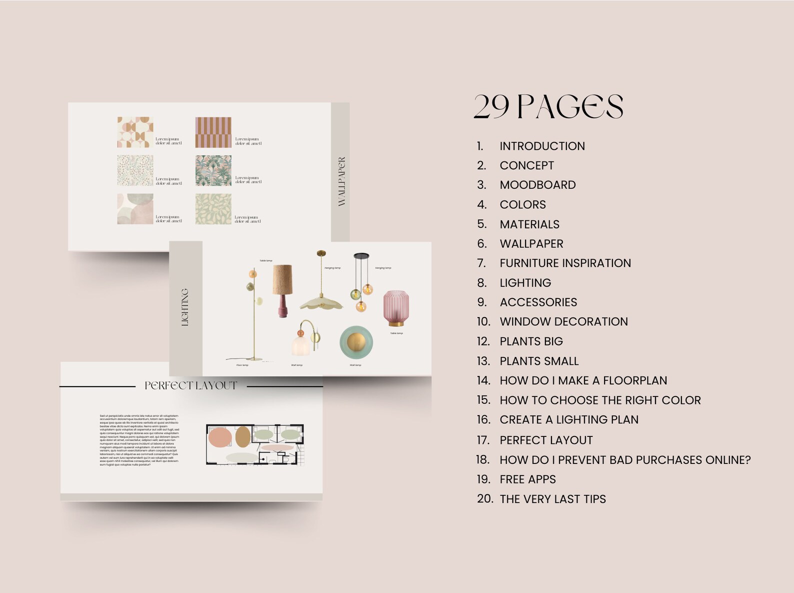 Styling Package Ready-made, Mood Board and Color Kit, Interior Design ...