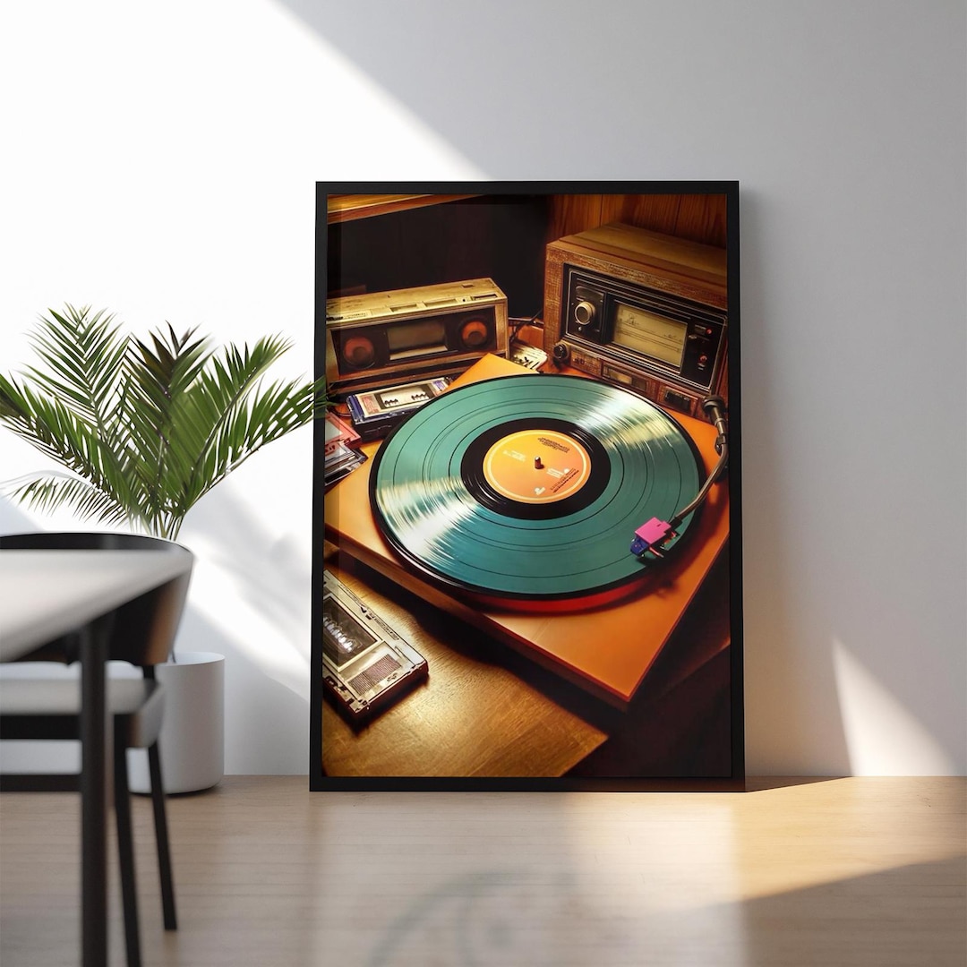 Vintage Record Shop Poster: Retro Music Wall Art,retro,vintage Poster ...