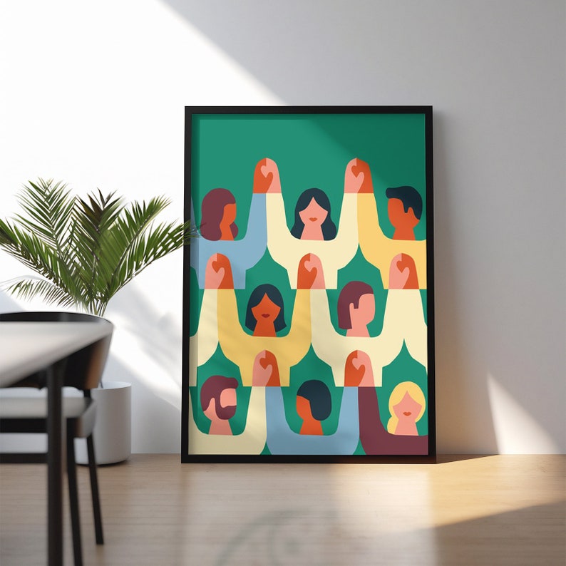 Human Equality Art,inclusive Classroom Art,diversity Classroom Poster ...