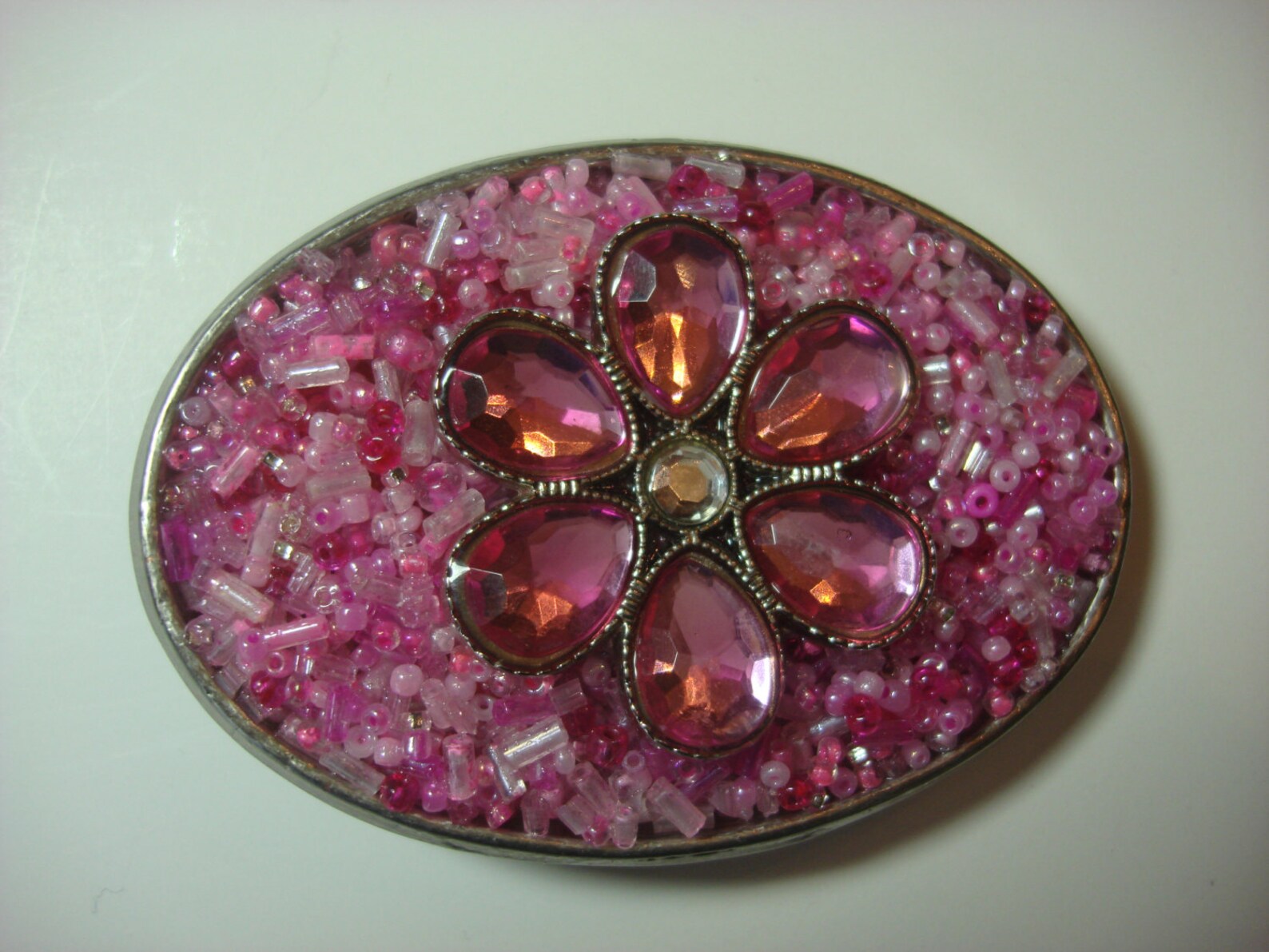 Girl's Belt Buckle - Pink Flower - Etsy