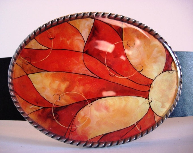 Men or Womens Belt Buckle Fireburst - Etsy