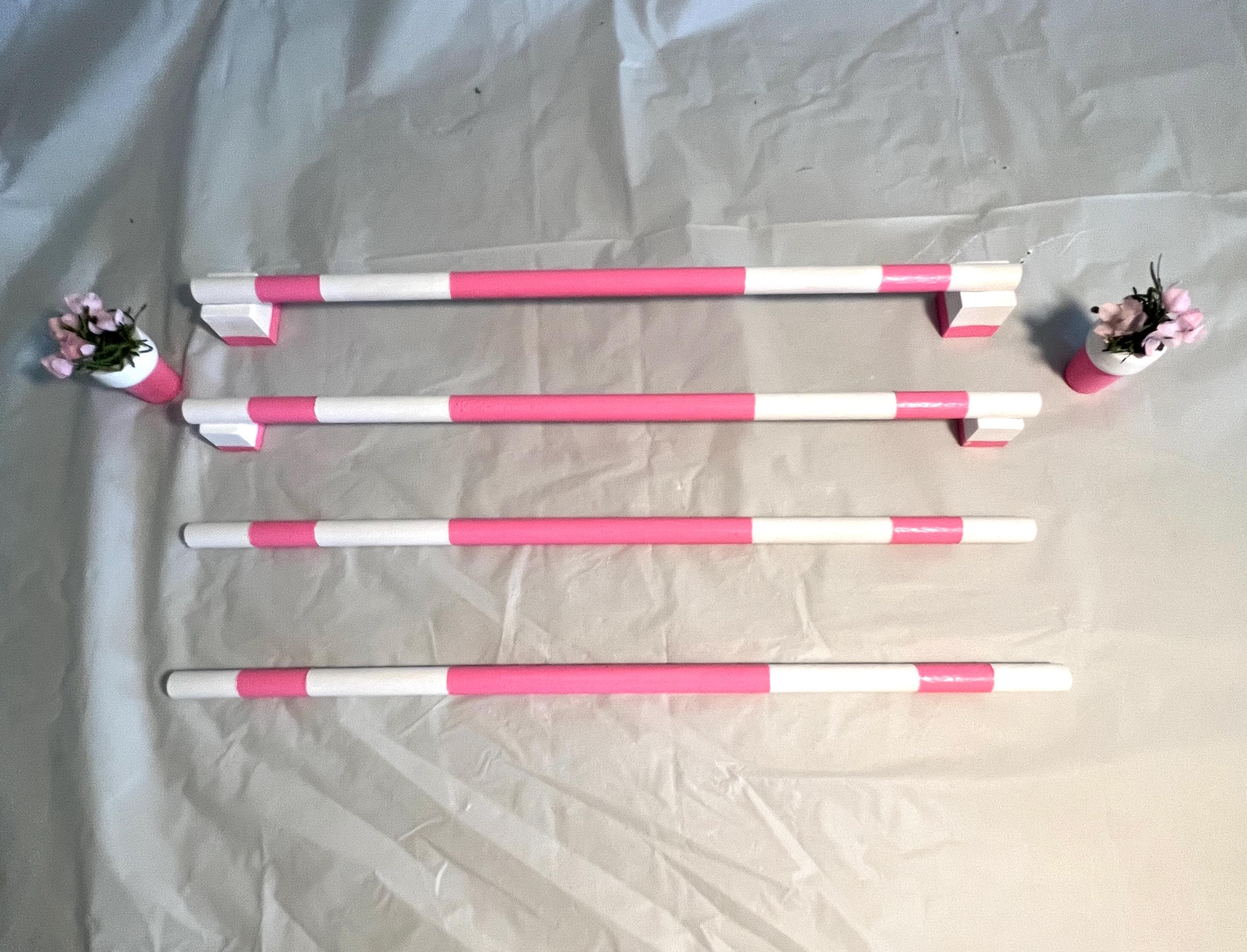 Model Horse Trail Pole Set With Flower Pots, Risers - Traditional Scale ...