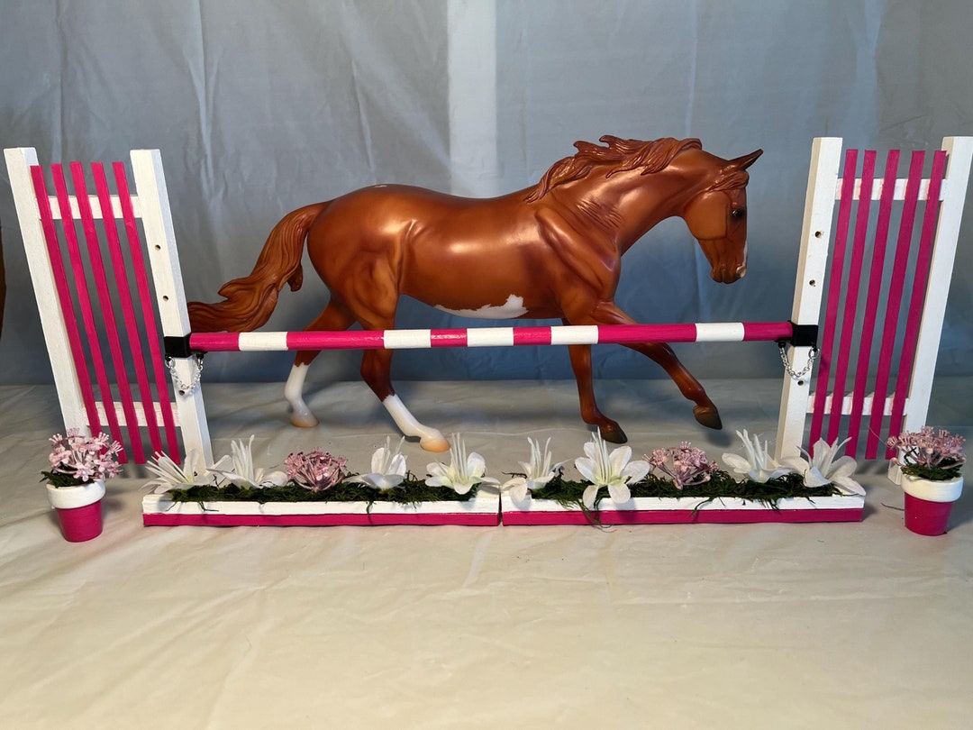 Model Horse Jump Set - Traditional Scale, Pink White - Etsy