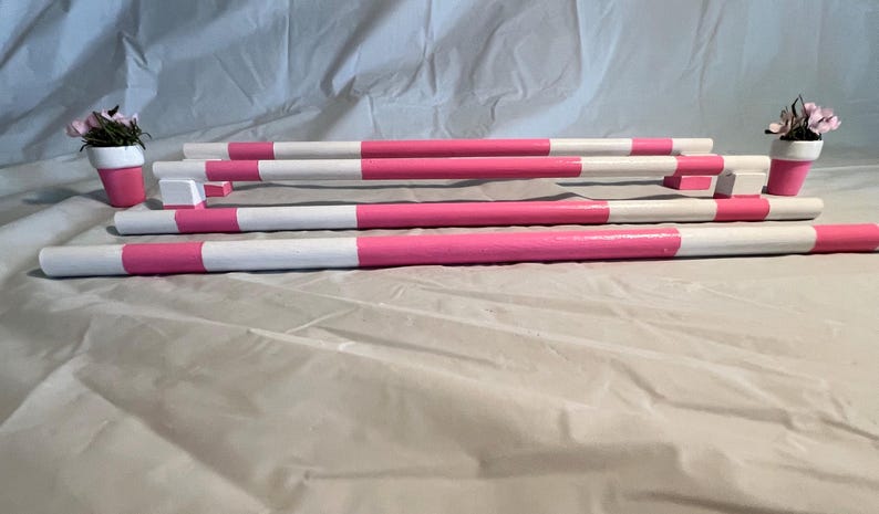 Model Horse Trail Pole Set With Flower Pots, Risers - Traditional Scale ...