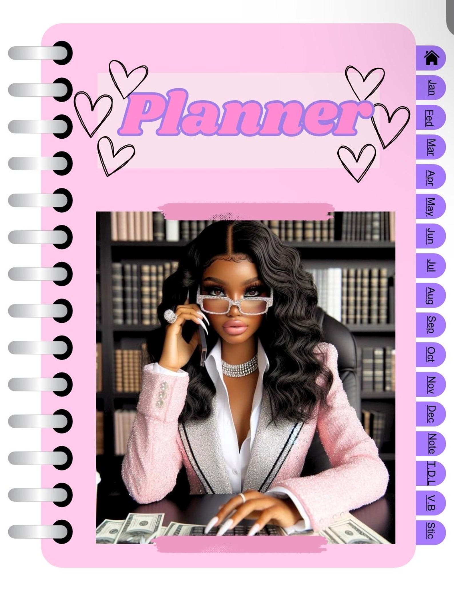Baddie Planner Daily and Monthly Dateless Digital Planner. With ...
