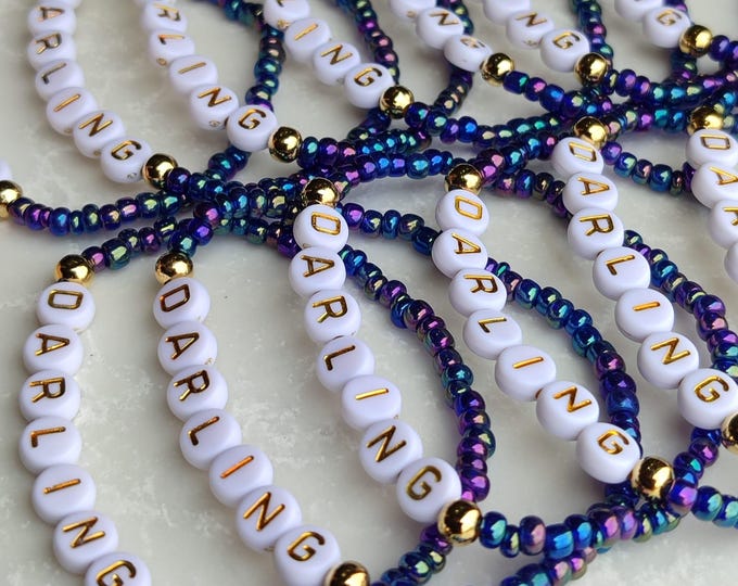 25-50-100-200-1000 Beaded Bracelets/friendship Bracelets/custom Name ...