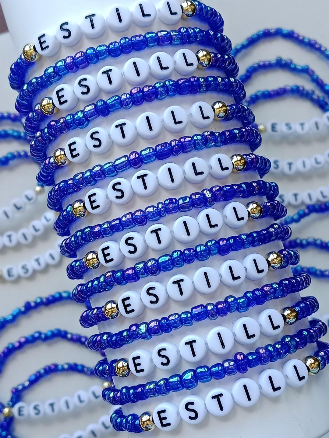 Personalized Bead Bracelet: Custom Name Friendship Jewelry - Etsy