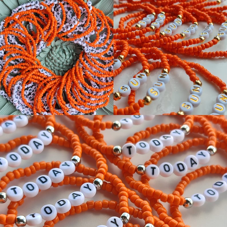 10-25-50-100-200 Beaded Friendship Bracelets/personalized Bracelets ...