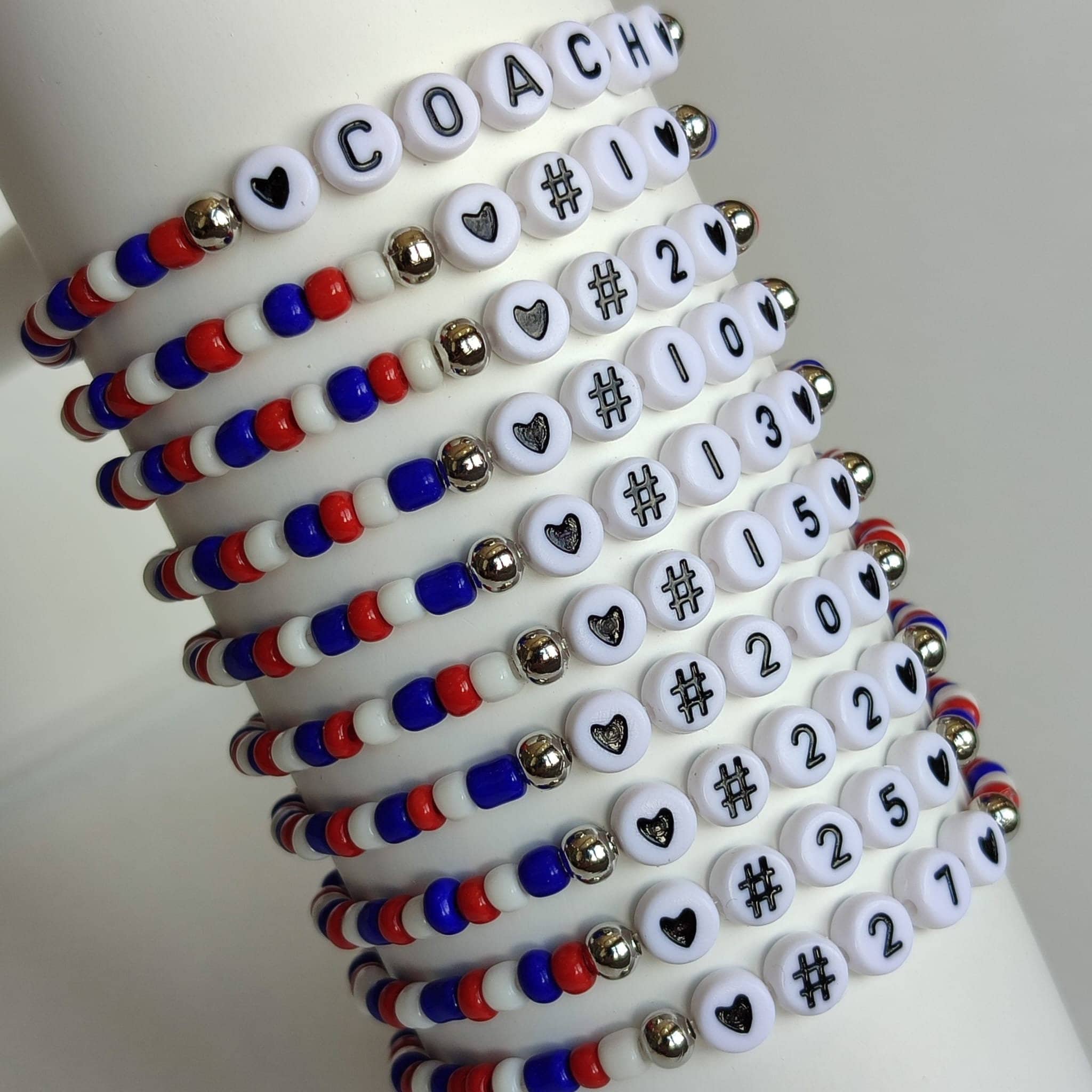 Personalized Cheer Gifts for Team in Bulk, Beaded Bracelet, Team Gifts ...
