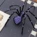 Beaded Spider | Black and Purple | Spider Ornament | Purple Spider ...