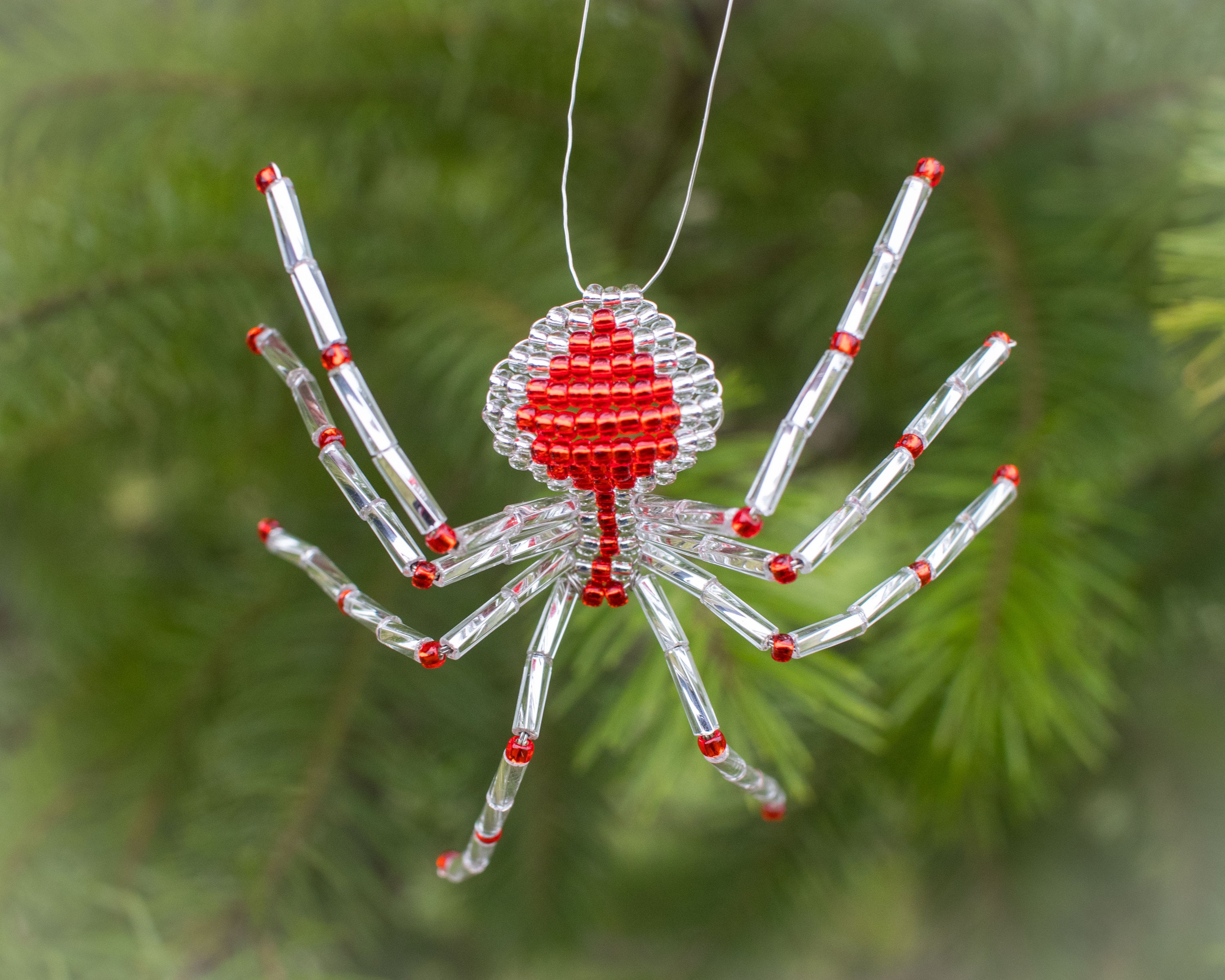 Christmas Spider Ornament Silver & Red Legend of the | Etsy