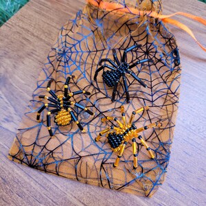 Fall Set of Mini Spider Magnets | Strong Fridge Magnets | Creepy Beaded ...