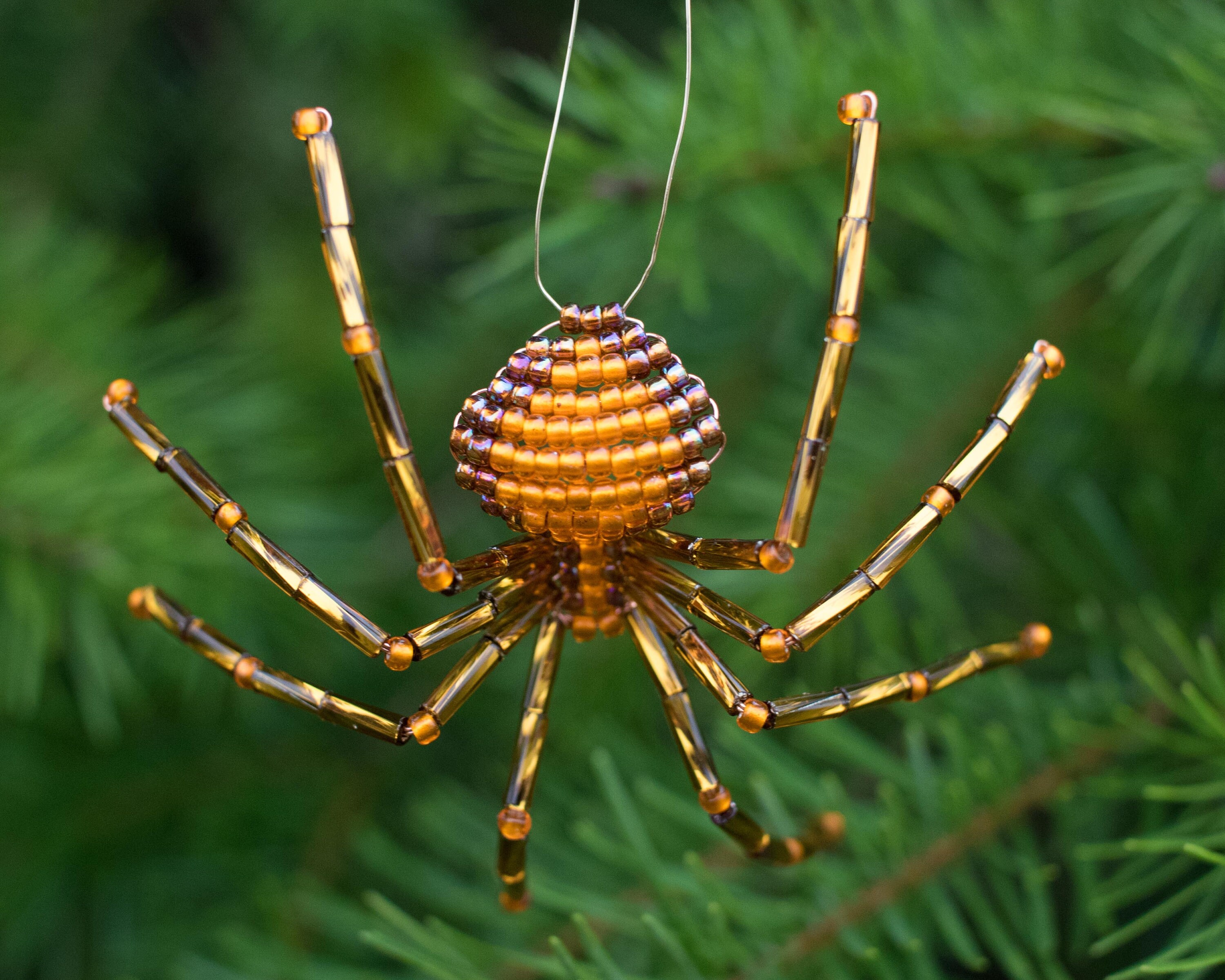 Beaded Spider Pumpkin Spice Ornament Fall Wreath Decor | Etsy