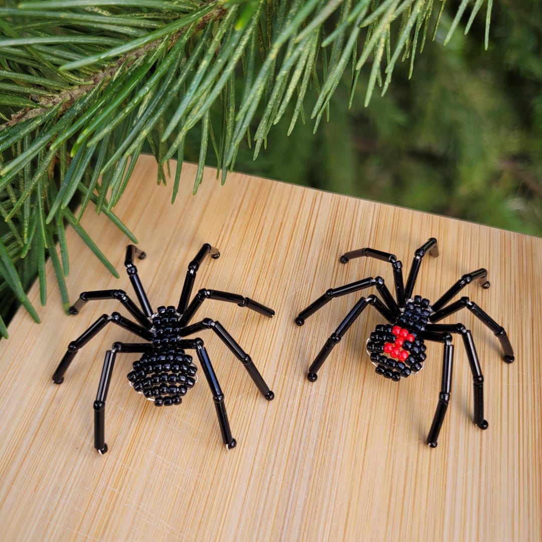 Spider Magnets Black Widow Spider and Creepy Black Spider Set of 2 ...
