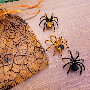 Fall Set of Mini Spider Magnets | Strong Fridge Magnets | Creepy Beaded ...
