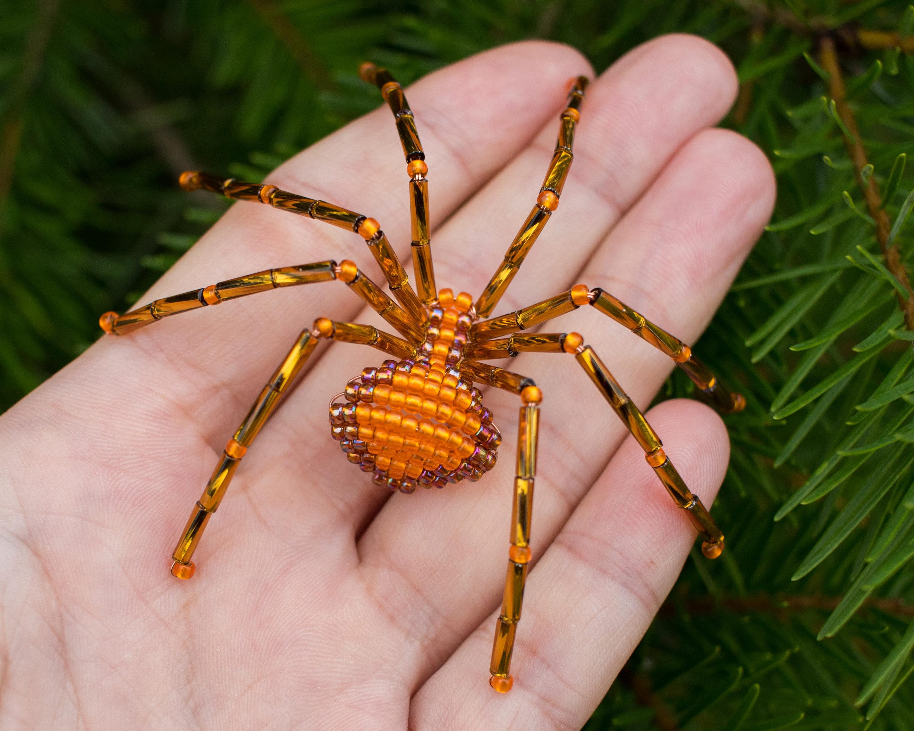 Beaded Spider Pumpkin Spice Ornament Fall Wreath Decor | Etsy