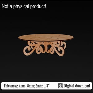 Cake Stand SVG | Laser Cut Cake Stand DXF | Wooden Dessert Display ...