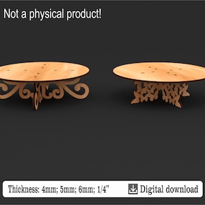 Cake Stand SVG | Laser Cut Cake Stand DXF | Wooden Dessert Display ...