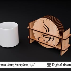 Coaster Set With Laser Cut Designs-digital Files Included - CDR, DXF ...
