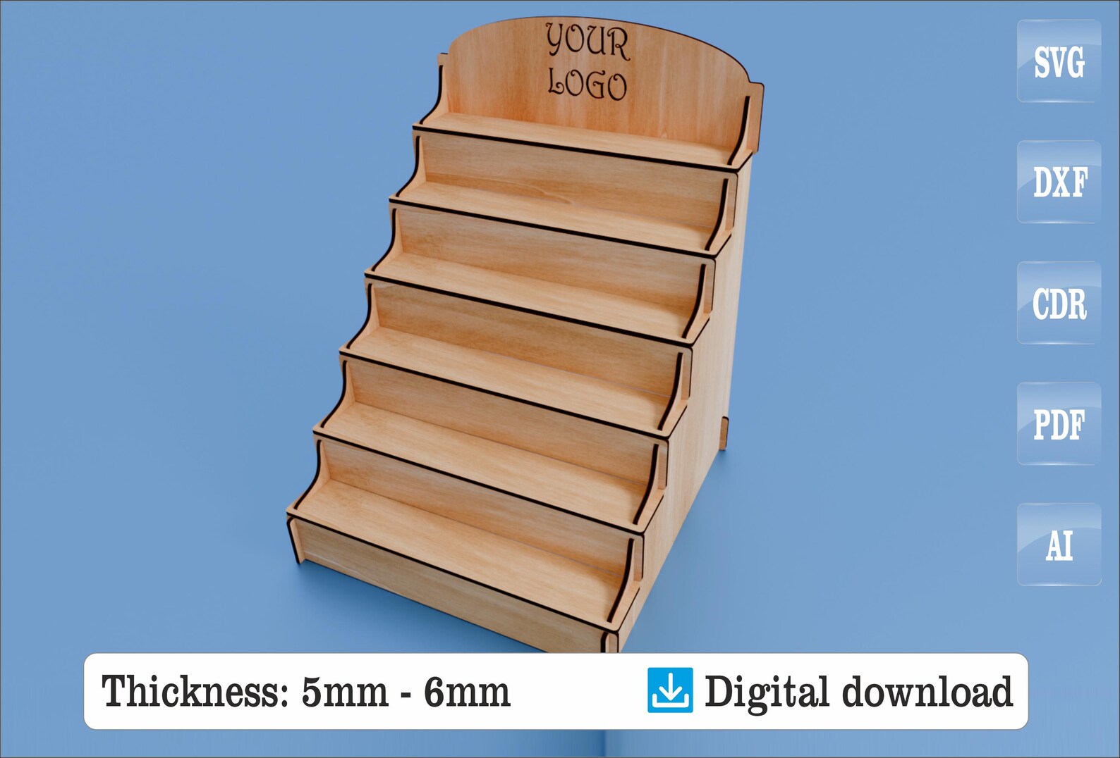 Display Stand SVG Laser Cut File Stand Ai, Cdr, Dxf , Svg, Pdf - Etsy