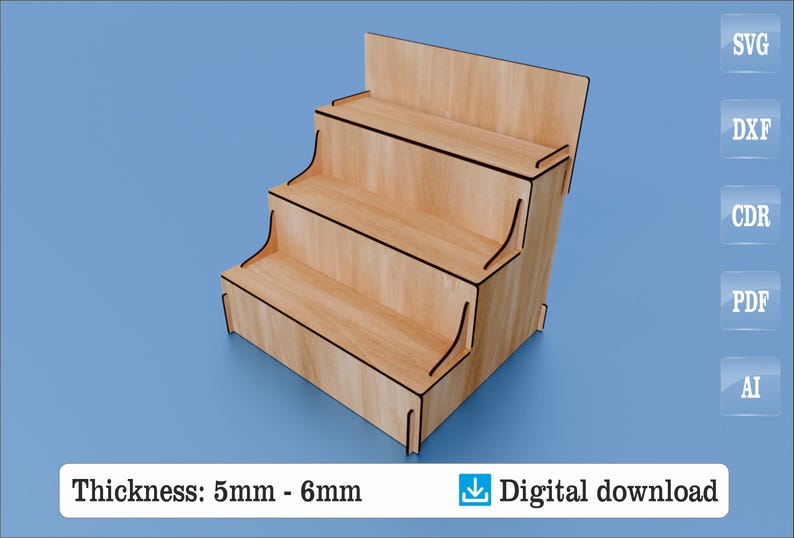 Display Stand SVG Laser Cut File Stand Ai, Cdr, Dxf , Svg, Pdf - Etsy
