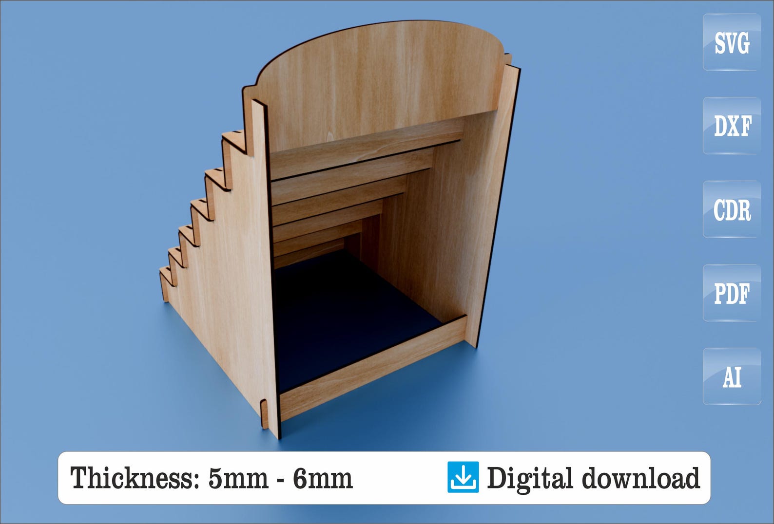Display Stand SVG Laser Cut File Stand Ai, Cdr, Dxf , Svg, Pdf - Etsy