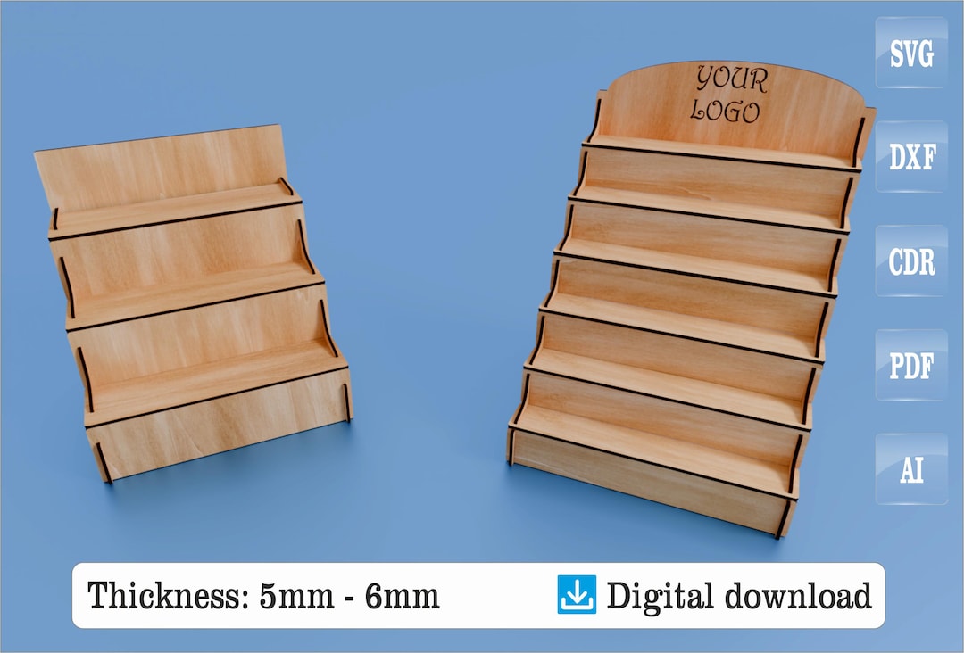 Display Stand SVG Laser Cut File Stand Ai, Cdr, Dxf , Svg, Pdf - Etsy