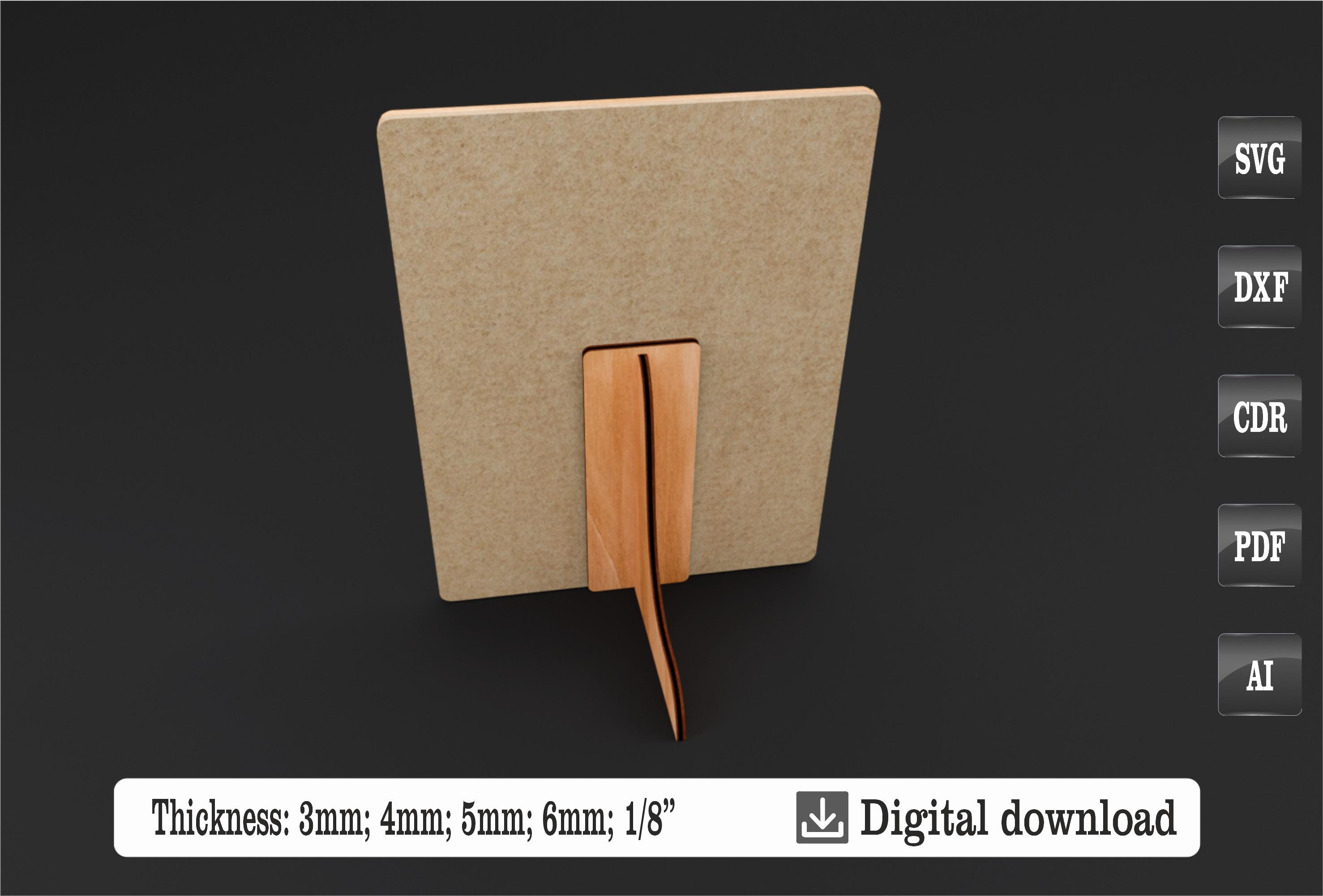 Easel Stand Backs | Picture Frame | Display Stand | SVG Files for Laser ...