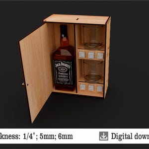 Bottle Box - Laser Cut Files - SVG Whiskey Box, Gift Box - SVG File - Etsy