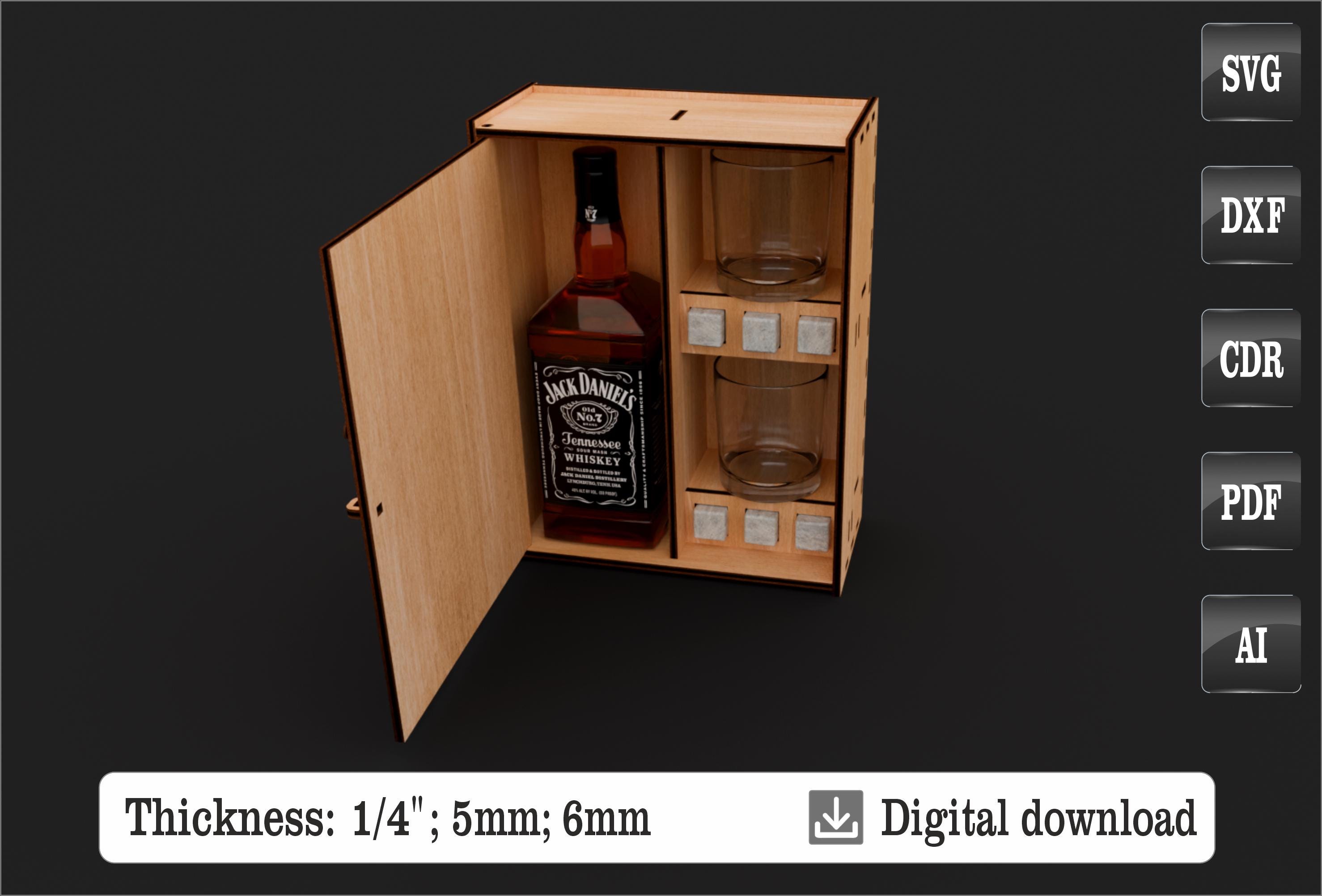 Bottle Box - Laser Cut Files - SVG Whiskey Box, Gift Box - SVG File - Etsy