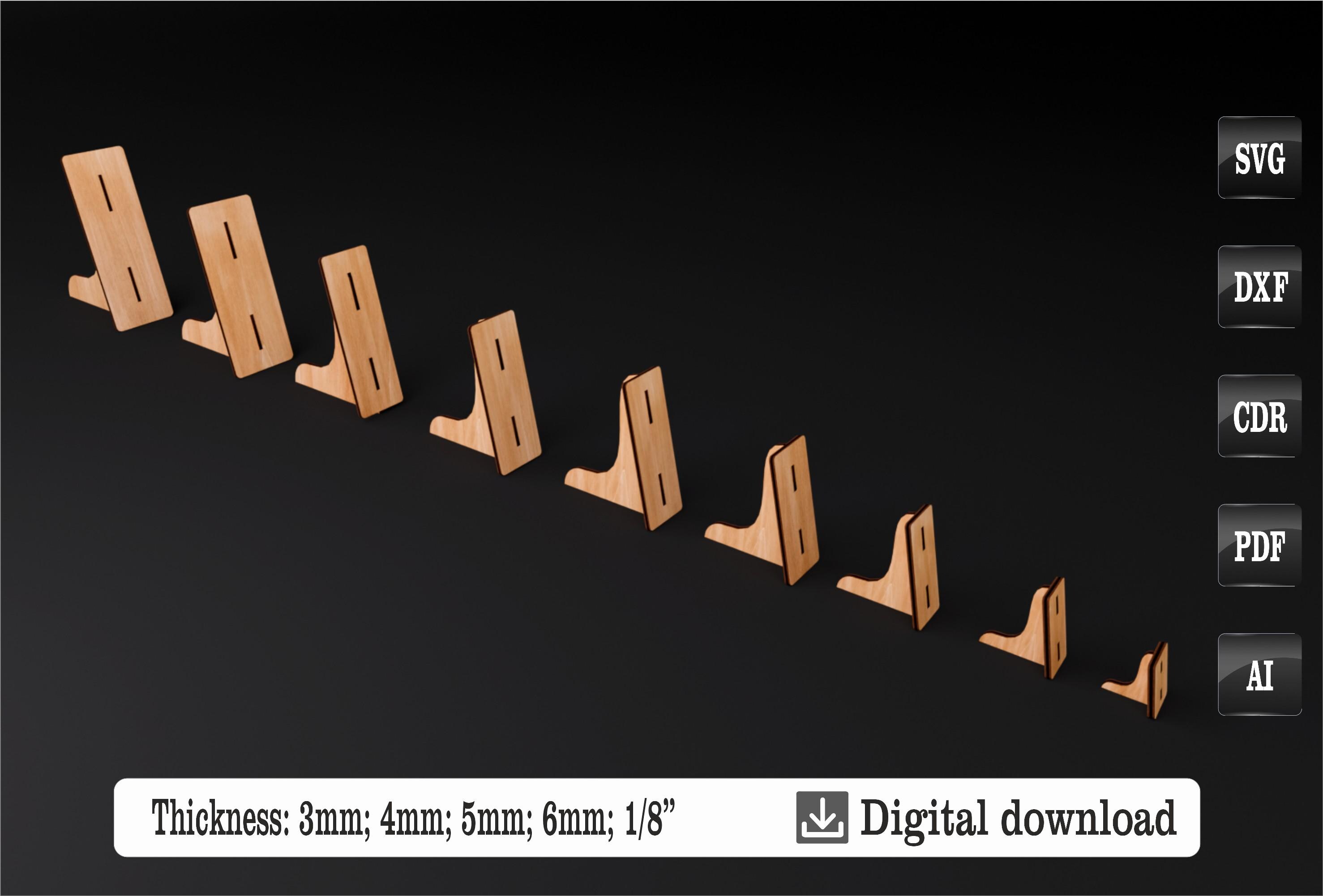 Picture Frame Stand SVG | Easel Back Laser Cut File | Display Stand ...