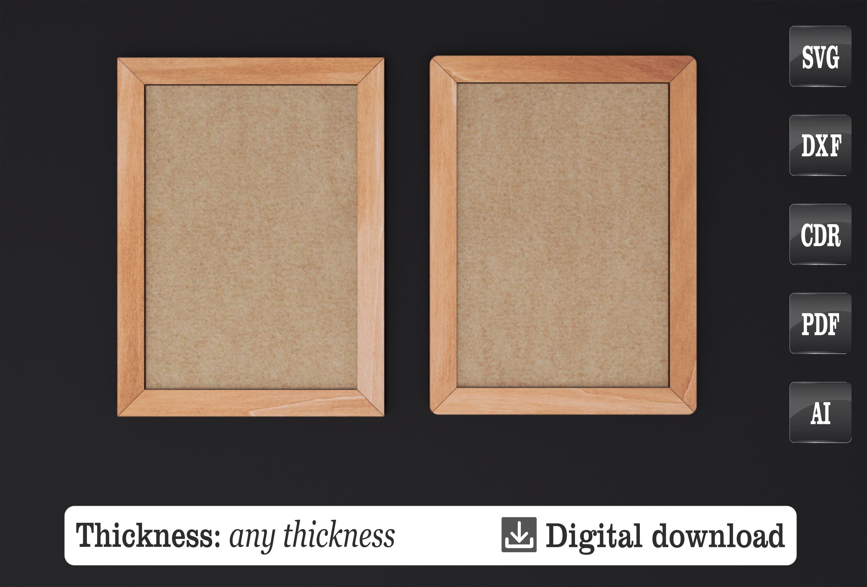 Photo Frame SVG Laser Cut Template Set of 10 Size - Etsy Canada