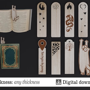 Bookmark SVG Design - Bookmark Laser Cut - Laser Cut File | Glowforge ...