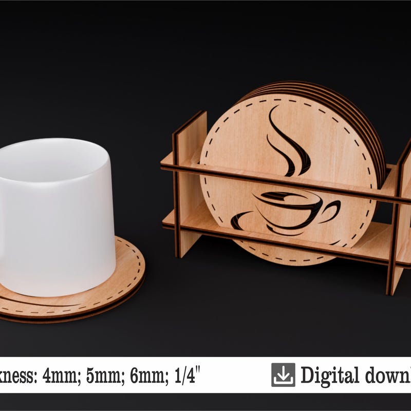 Laser Cut Coaster - Etsy