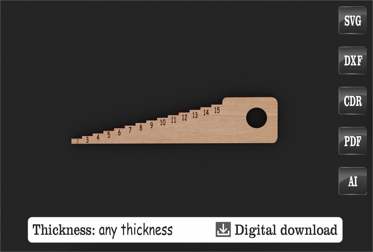 Focal Gauge- Laser Cut File - CDR, DXF, SVG - Focal Length Adjustment ...