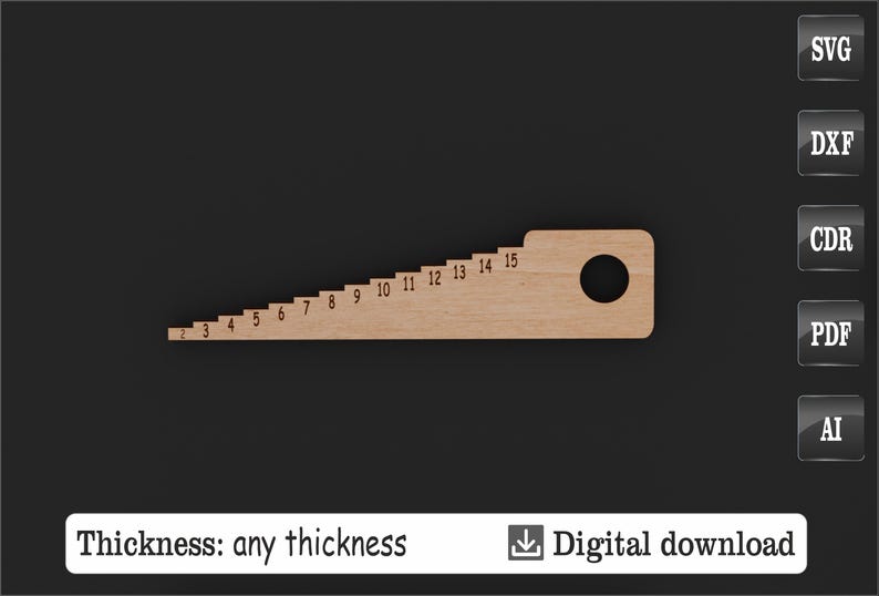 Focal Gauge- Laser Cut File - CDR, DXF, SVG - Focal Length Adjustment ...
