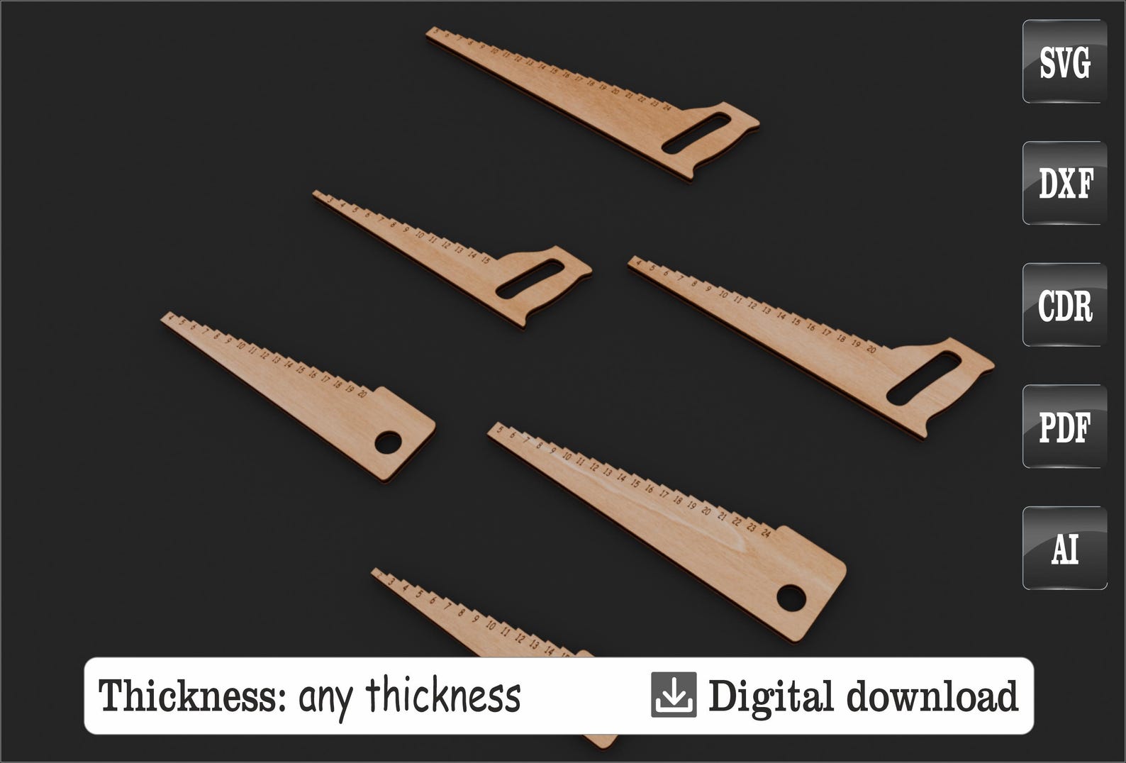 Focal Gauge- Laser Cut File - CDR, DXF, SVG - Focal Length Adjustment ...