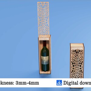 Wine Bottle Box Laser Cut Files SVG Wine Crate, Wedding Gift Gift Box ...
