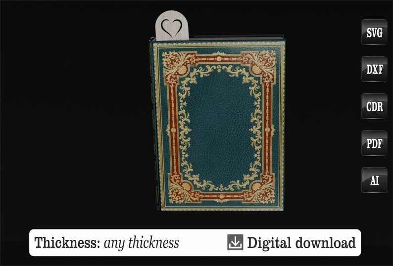 Bookmark SVG Design - Bookmark Laser Cut | Glowforge, Lightburn, Xtool ...