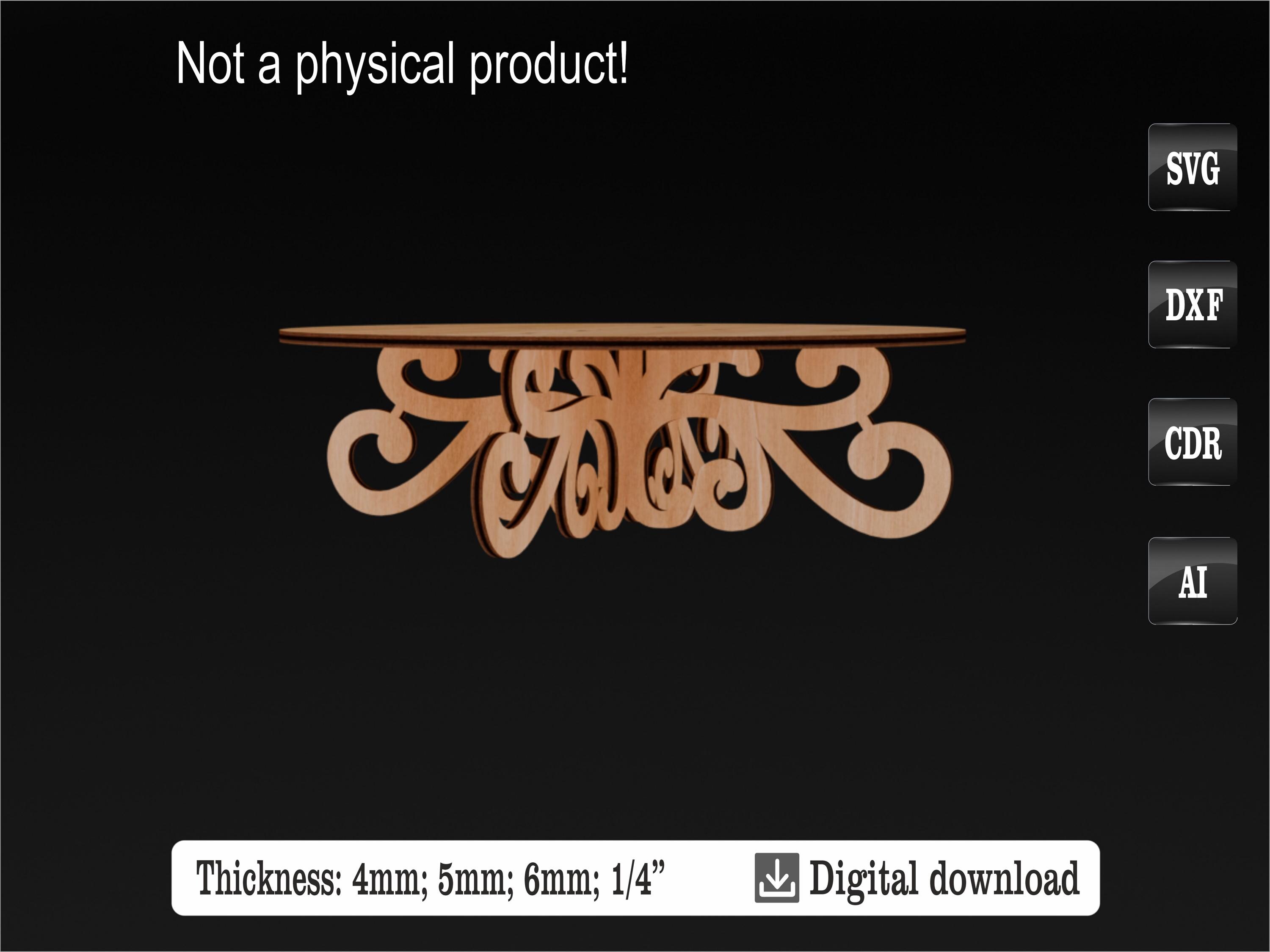 Cake Stand SVG | Laser Cut Cake Stand DXF | Wooden Dessert Display ...