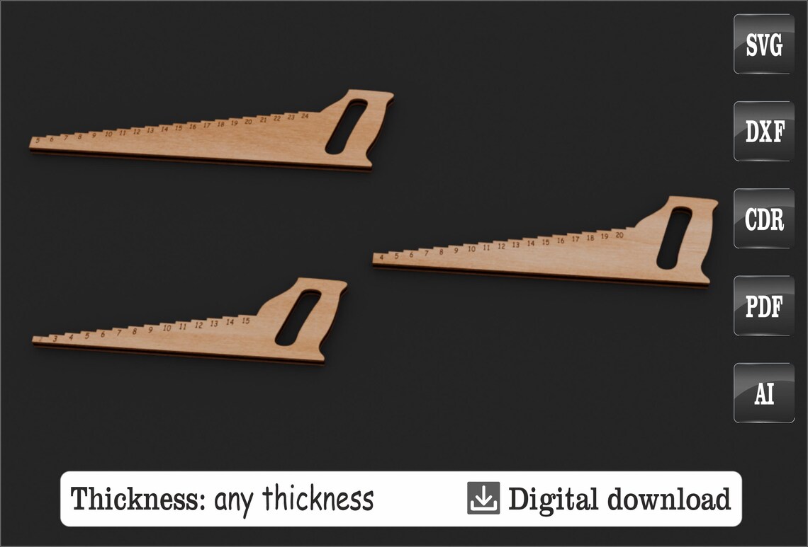 Focal Gauge- Laser Cut File - CDR, DXF, SVG - Focal Length Adjustment ...
