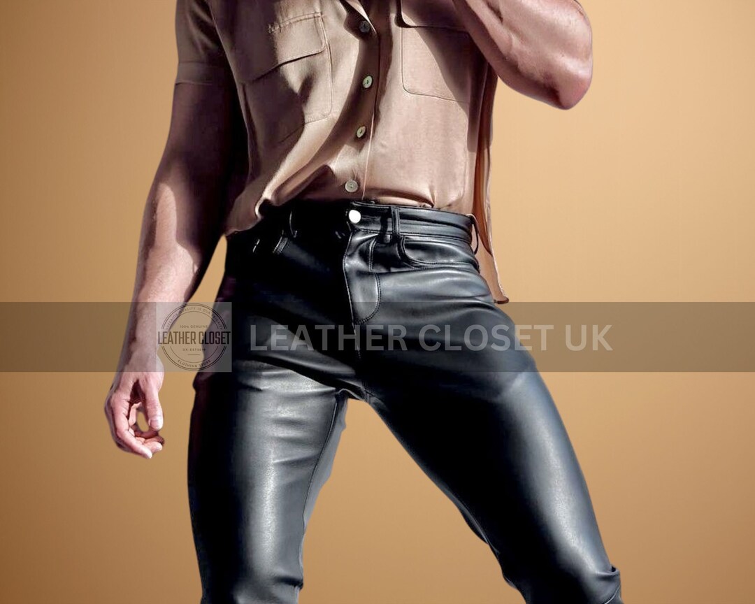 Mens Leather Pant Genuine Sheep Skin Leather Pants Biker Pants Gift for ...