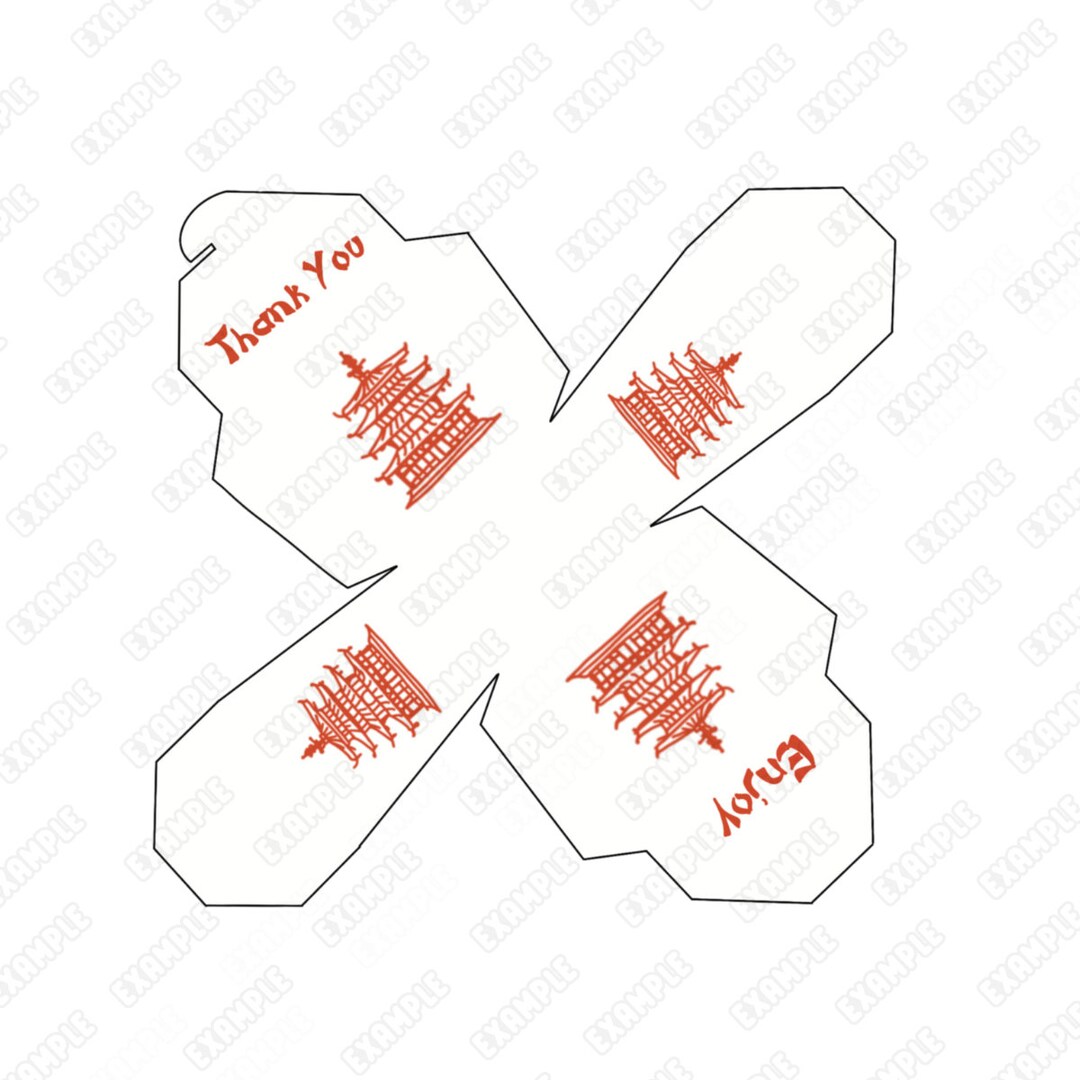 DIY Printable Chinese Food Take Out Box, SVG, PNG, Cricut - Etsy