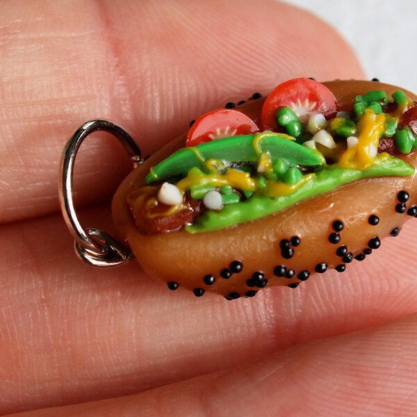 Hot Dog Pendant - Etsy