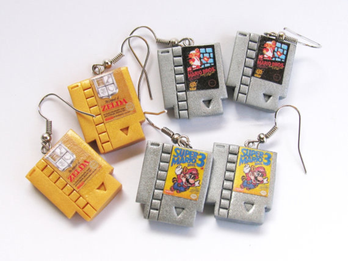 NES EARRINGS Super Mario Bros Nes Earrings Mario Bros nes | Etsy