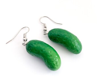 Handmade Cucumber Pickle Earrings - Etsy