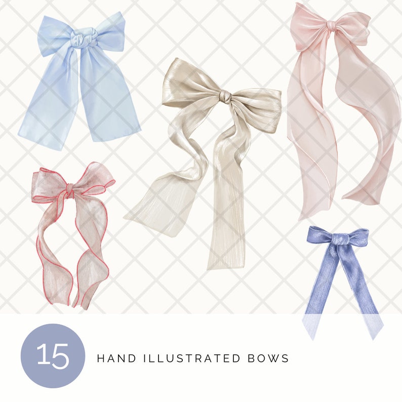 Watercolour Bows Png Clipart, Transparent Background Instant Download ...