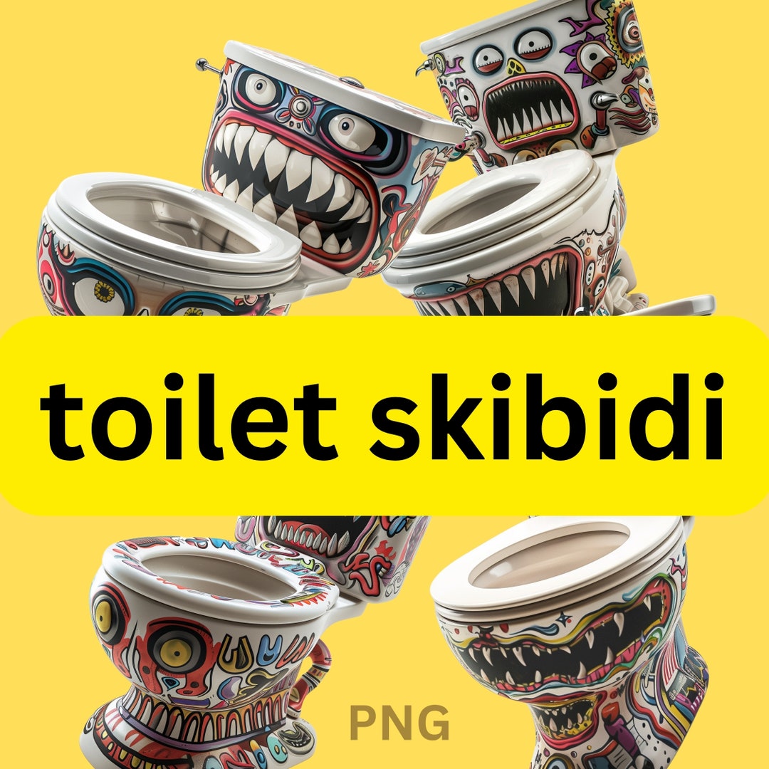 Toilet Skibidi Png Digital Download, Fun Bathroom Decor, Unique Skibidi ...