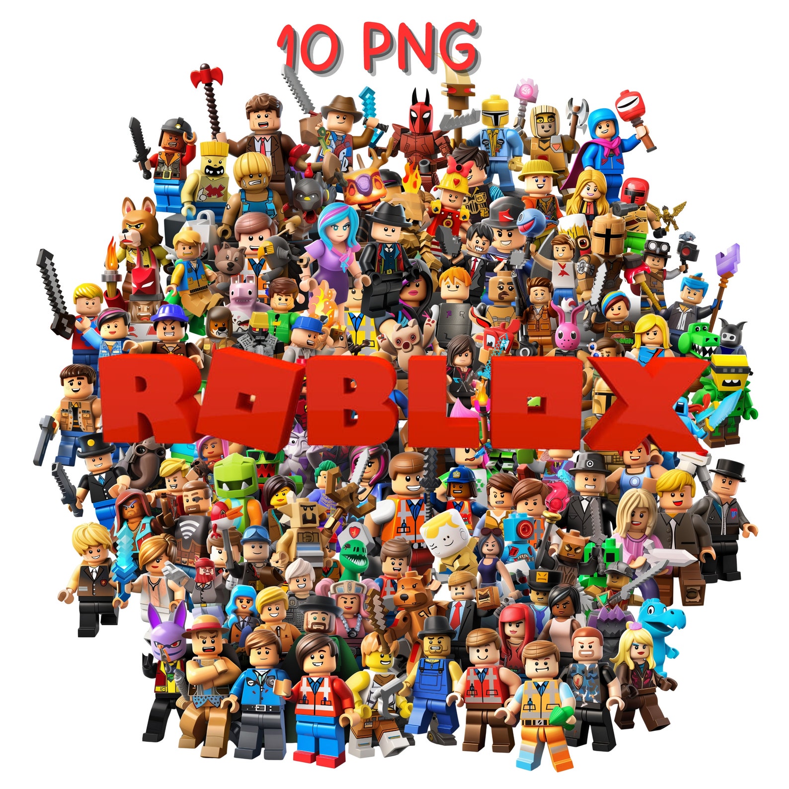 Roblox Design - 10 PNG Files,roblox BUNDLE ,3000 Px Quality, Roblox ...